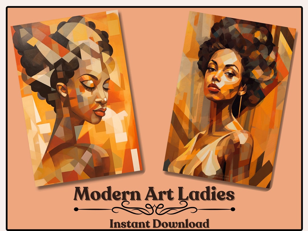 Stylish and Bold Black Woman Junk Journal Modern Art Printable, Digital ...