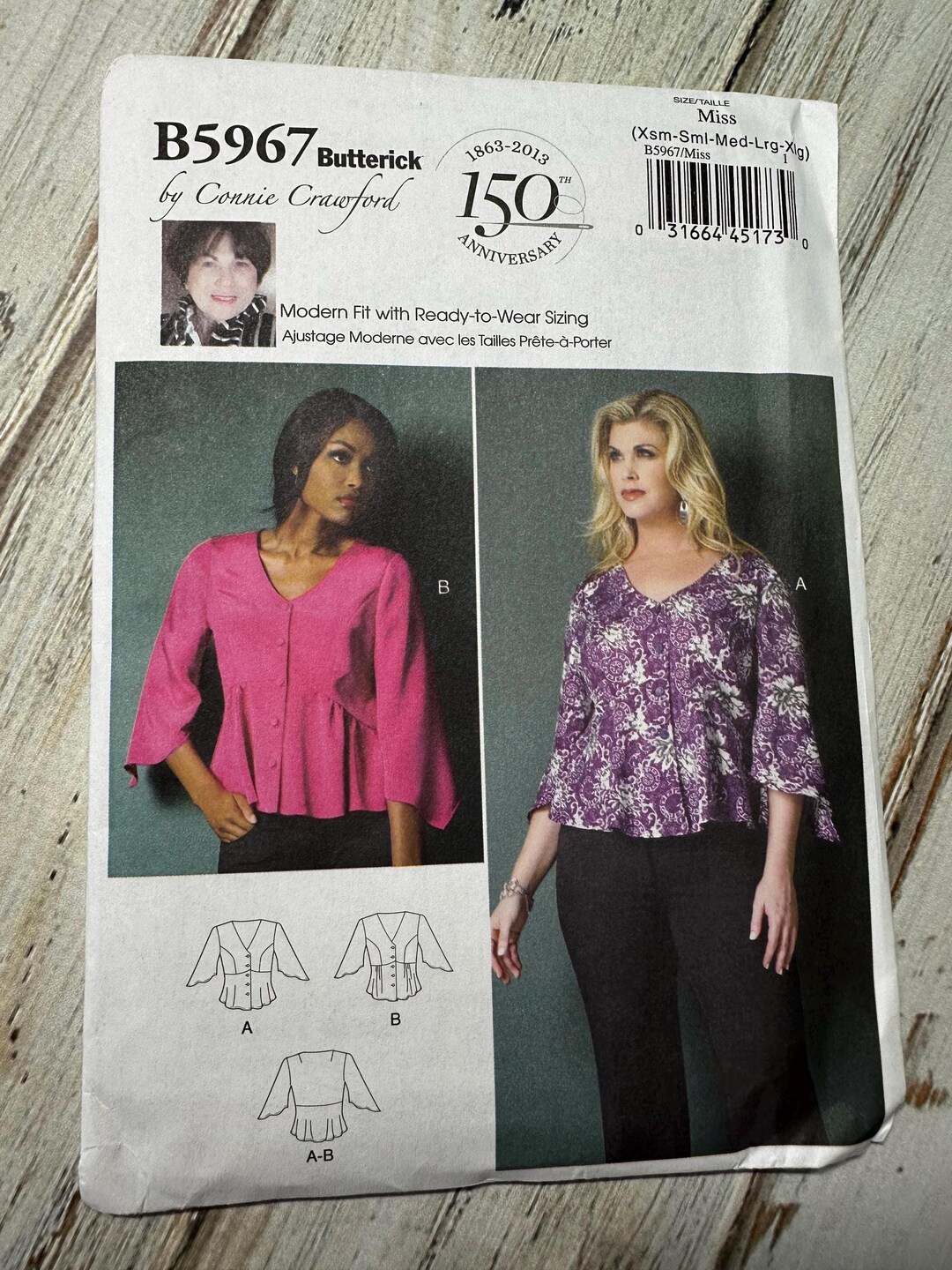 Womens Loose Button up Top Shirt Blouse Sizes XS-XL. Paper Sewing ...