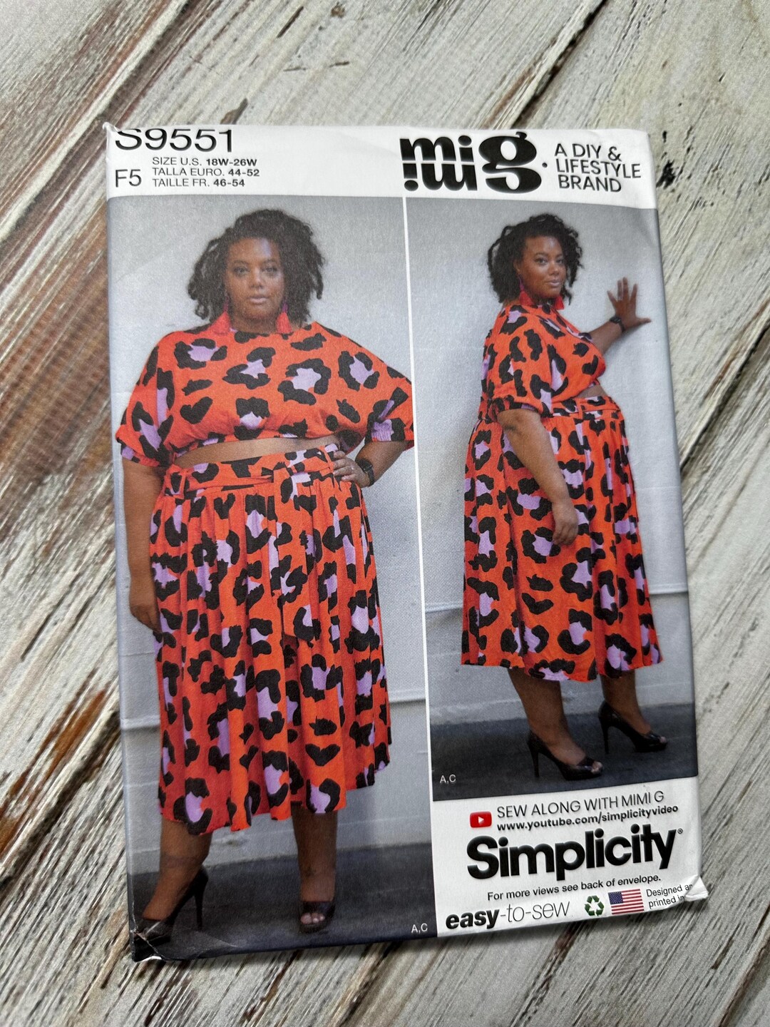 Womens Plus Crop Top Skirt Shorts Sizes 18w-26w. Paper Sewing Pattern ...