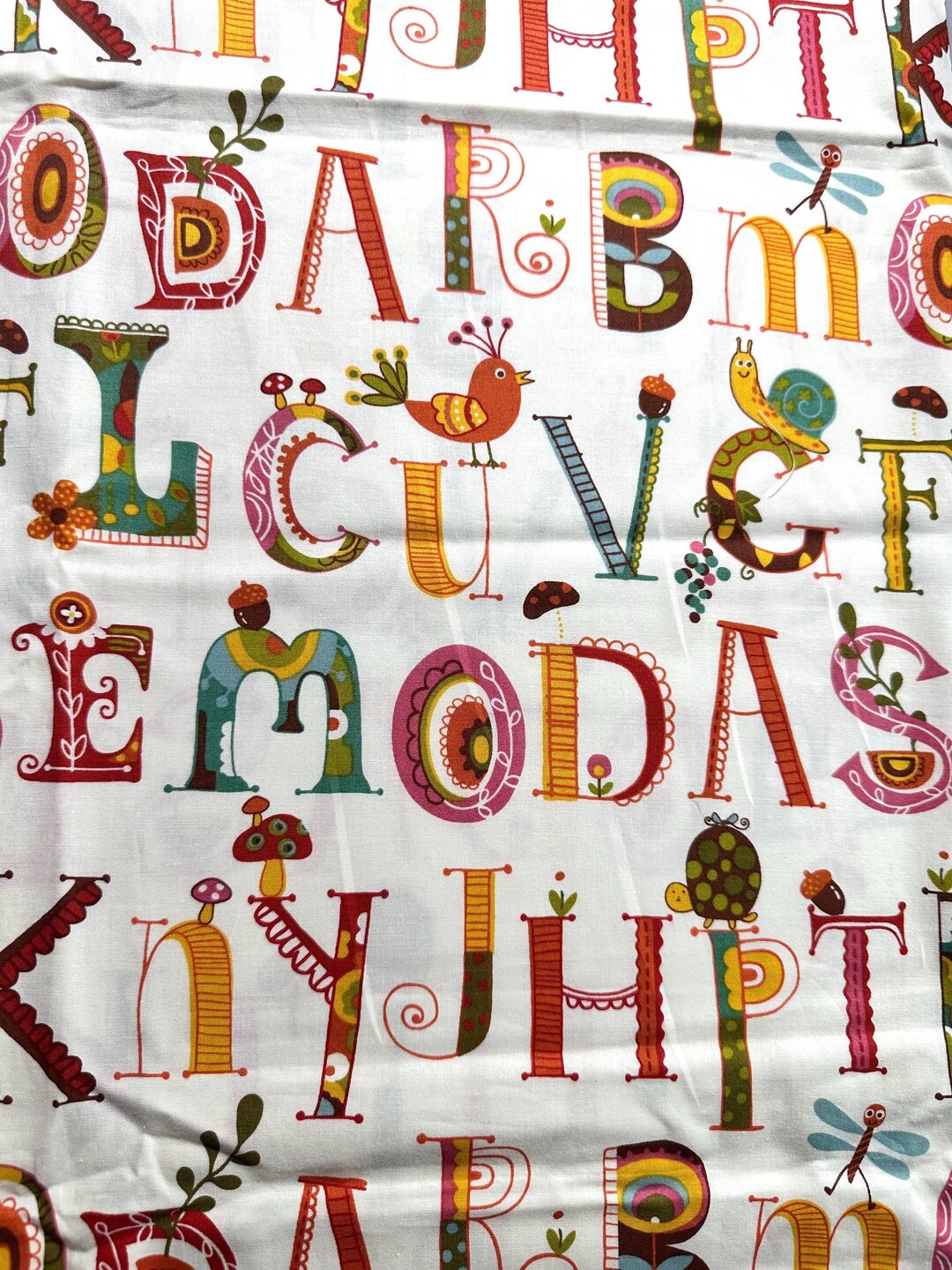 Alphabet Wee Woodland Keiki for Moda Fabric. Brown Animals Forest ...