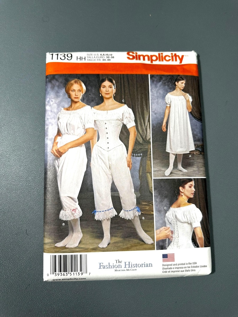Historical Civil War Undergarments, Sizes 6-12. Fashion Historian ...