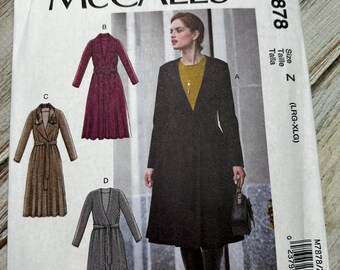 Womens Plus Loose Fitting Jacket Coat Sizes 16-22. Paper Sewing Pattern ...