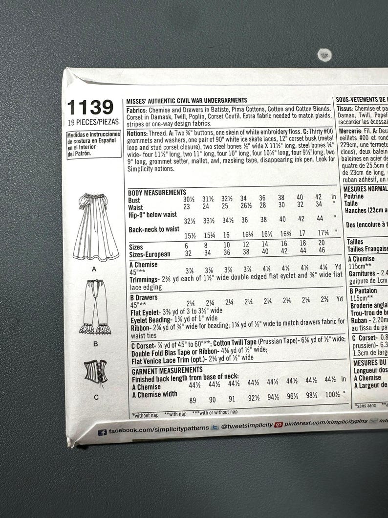 Historical Civil War Undergarments, Sizes 6-12. Fashion Historian ...