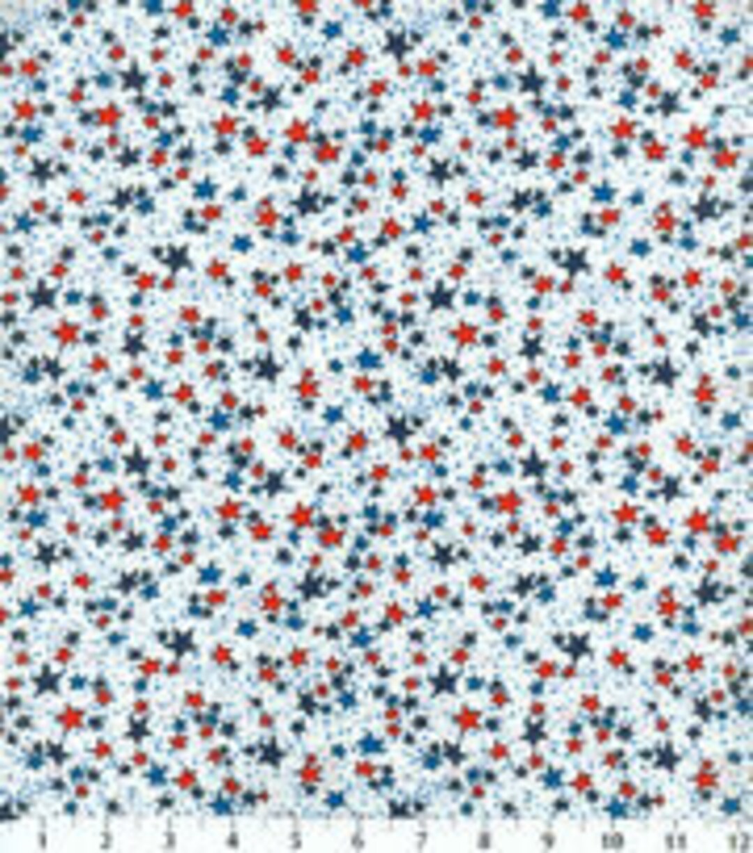 Patriotic Cotton Fabric Stars on White. 100% Cotton Fabric Quilting ...