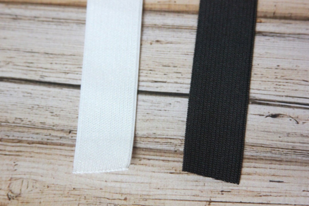 1 Inch Knitted Elastic- 10 Yards / 30 Feet - Black or White- Clothes ...