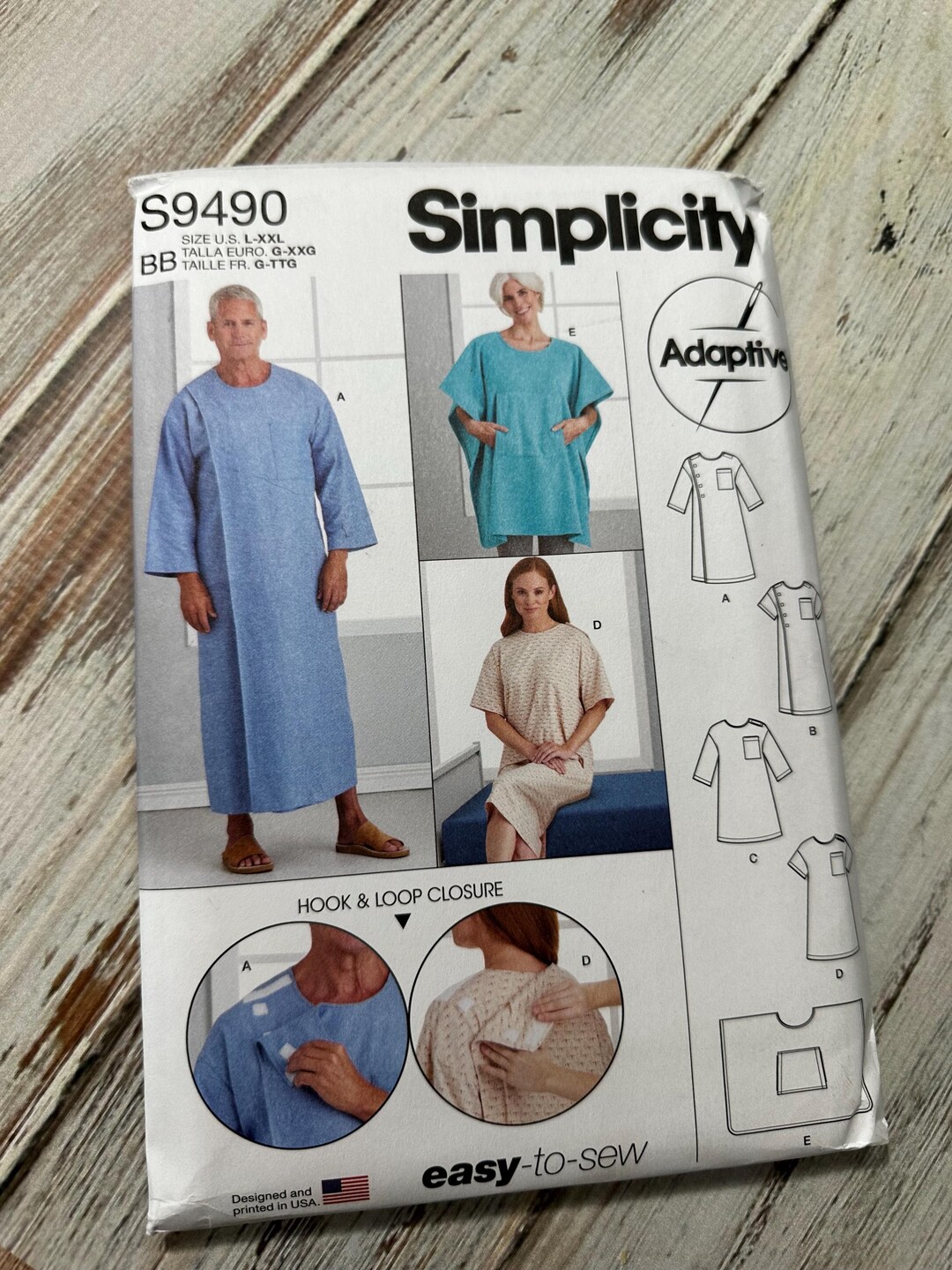 Unisex Recovery Gown Robe Cover L, XL, XXL, Paper Sewing Pattern ...