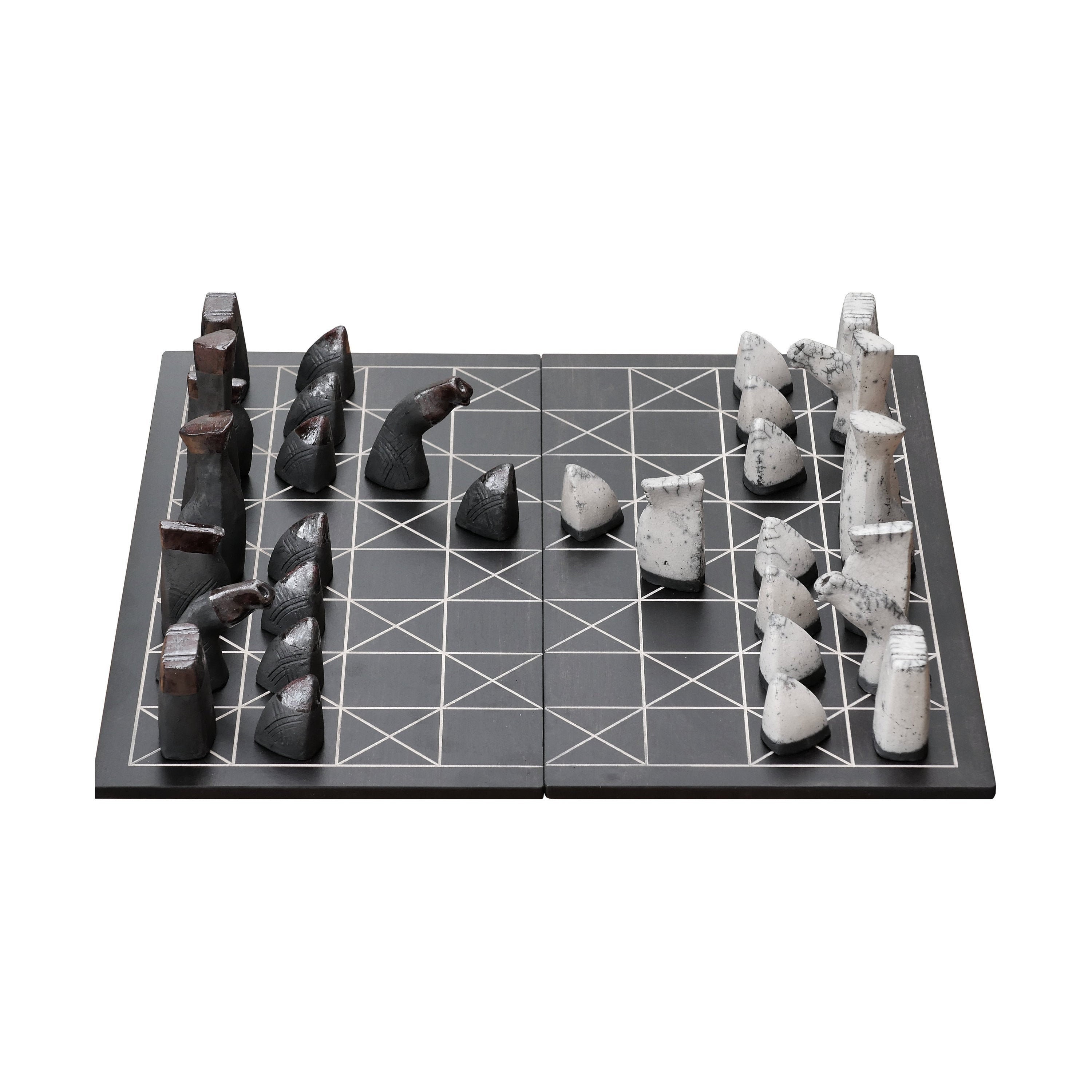 Raku Ceramic Chess Set - Etsy