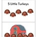 Five Little Turkeys Thanksgiving Poem Emergent Reader Book for ...