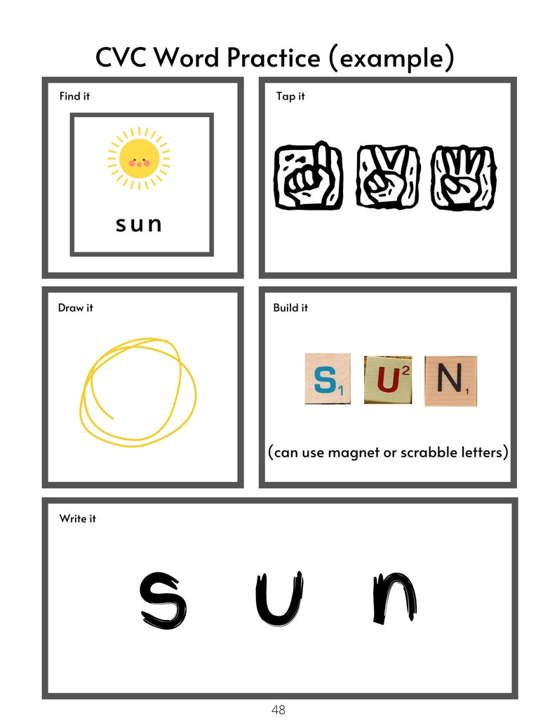 CVC Phonics Words Printable Activity Worksheets, Preschool, Prek ...