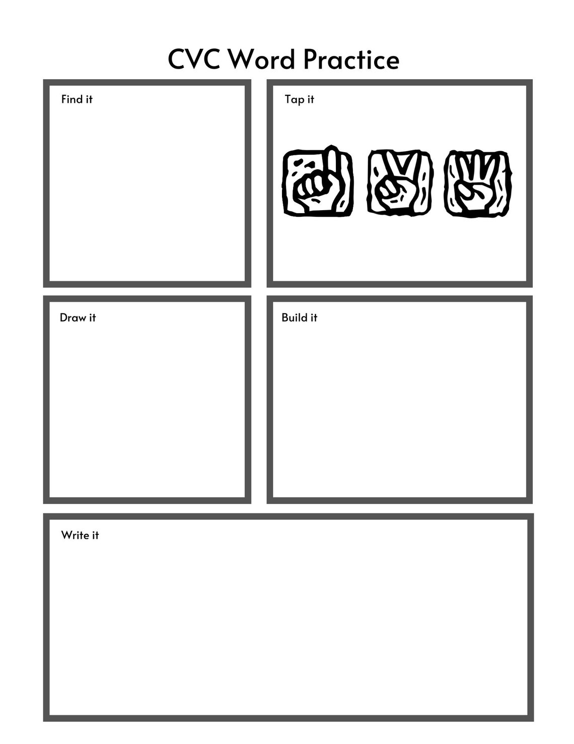 CVC Phonics Words Printable Activity Worksheets Preschool - Etsy