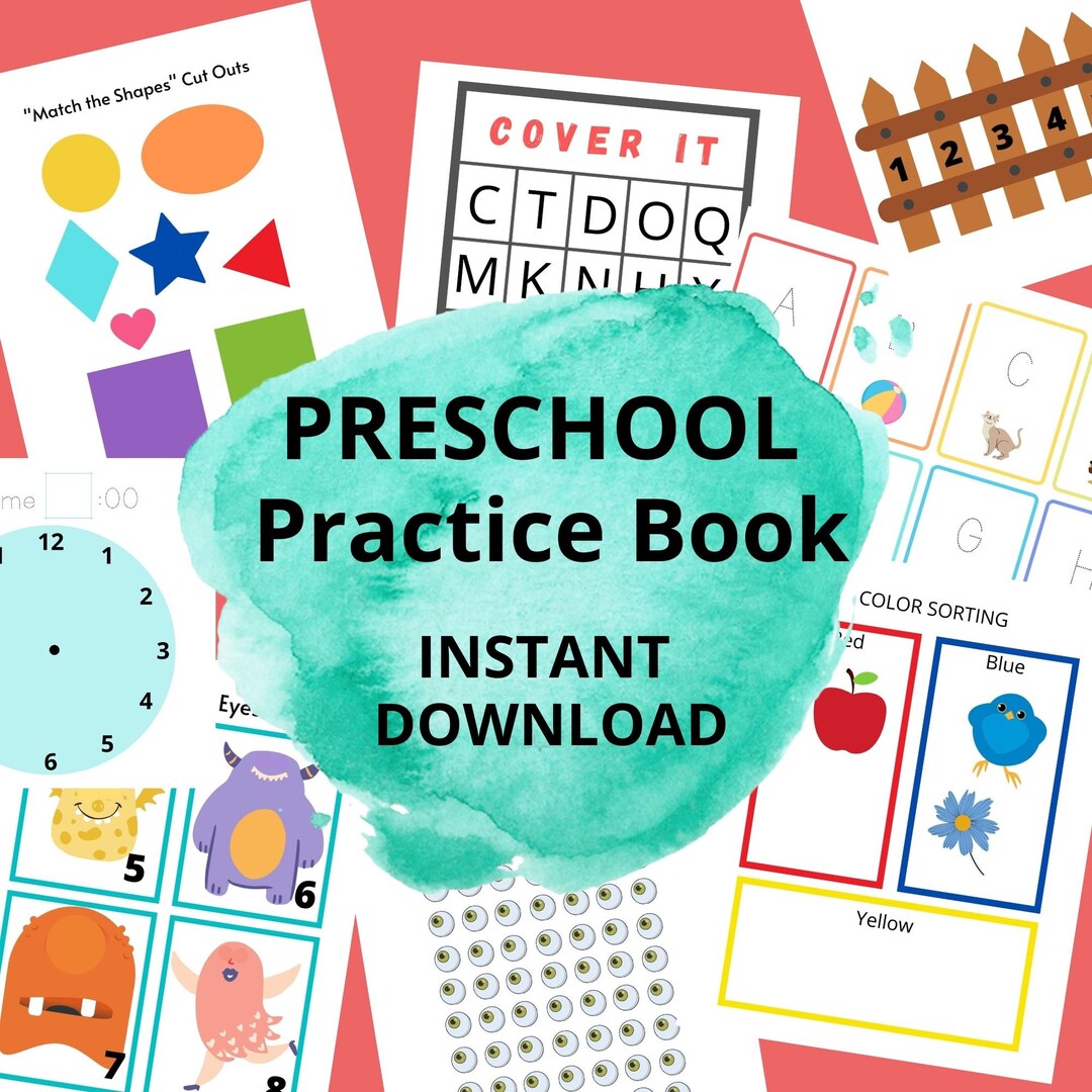 Preschool & Toddler Practice Activity Workbook, Busy Book Ages 2 - 4 ...