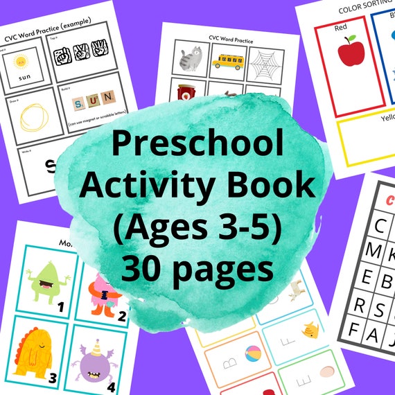 Preschool Activity Book Preschool Busy Book Preschool | Etsy