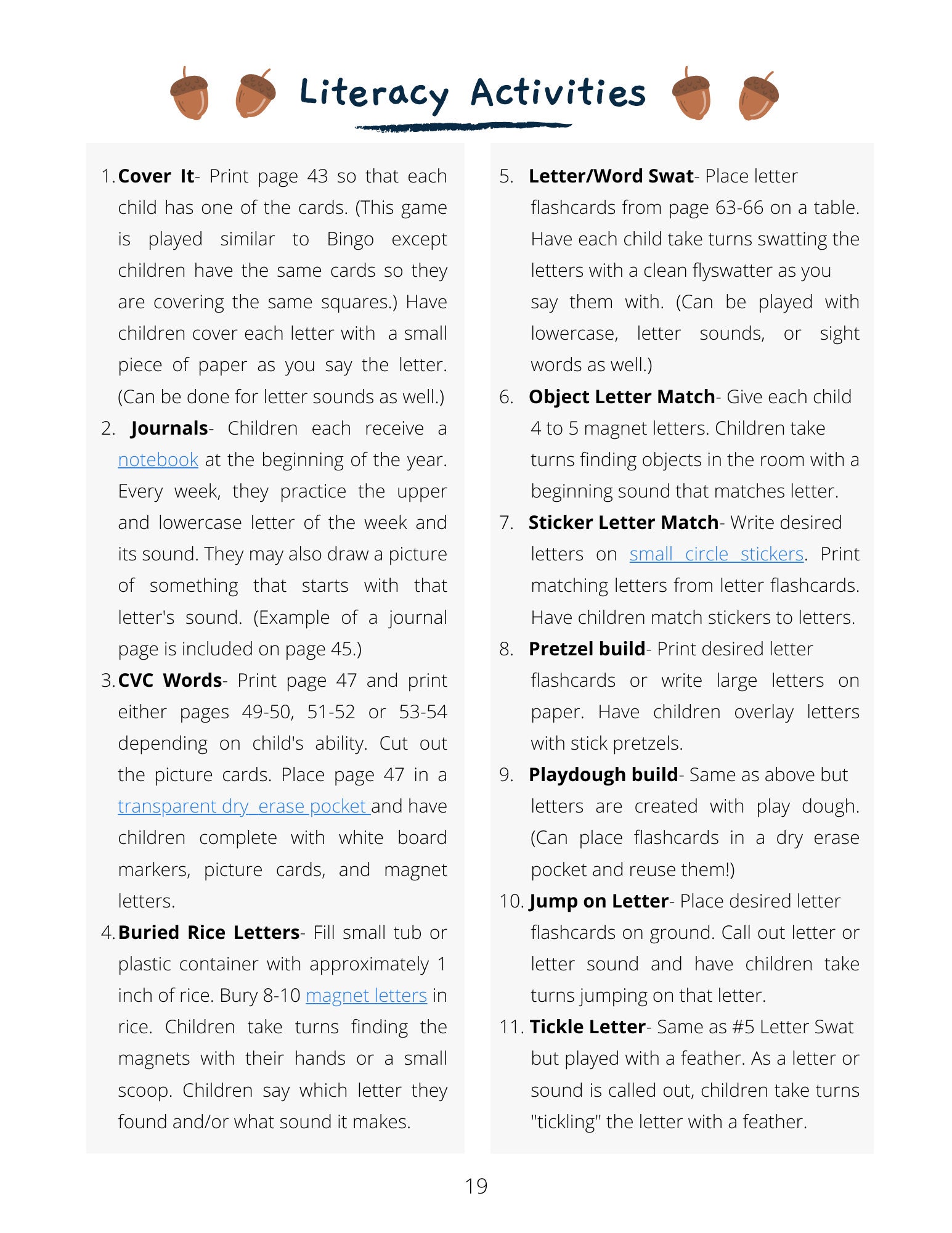 Preschool Prek Complete Curriculum (printable) 30 Rotating Math ...