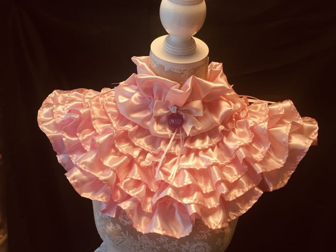 Lockable Frilly Sissy Maid Collar Any Colour - Etsy Singapore