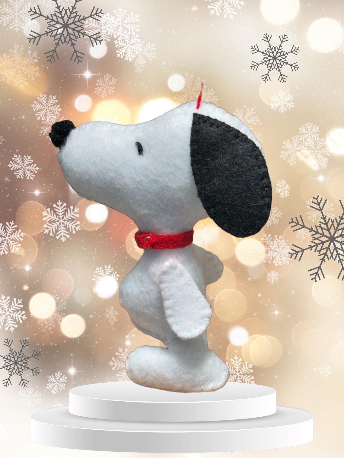 DIY Snoopy Felt Ornament Pattern: Valentine's Day Decor (PDF Pattern ...