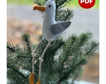 PDF PATTERN - Just the Little Seagull - Sew a Mini Felt Seagull ...