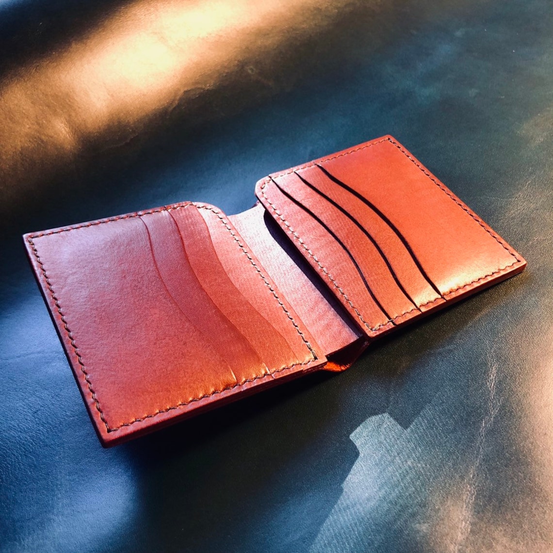 Metro Wallet / Full Grain Leather Wallet - Etsy UK