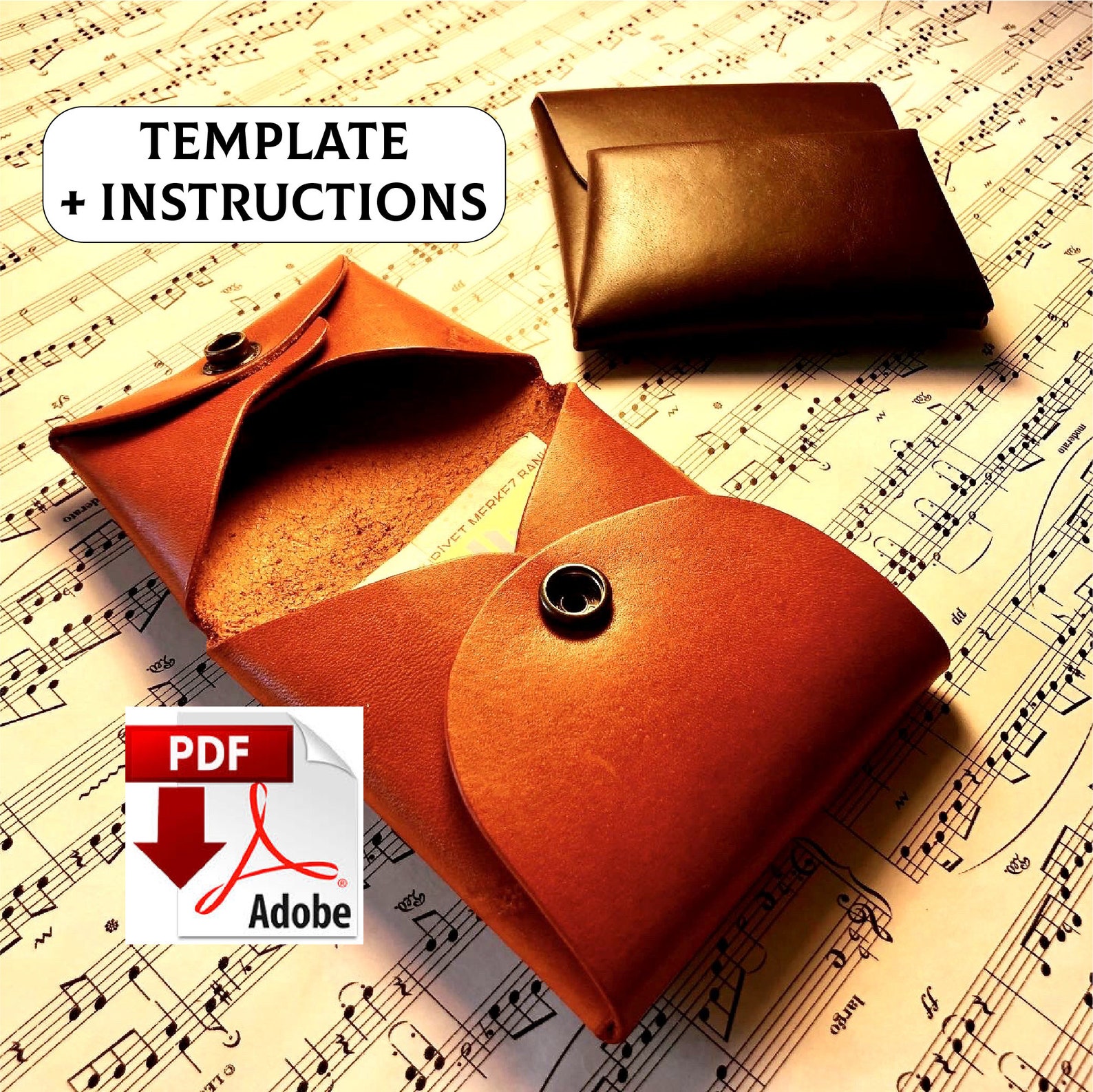 Minimalist Origami Wallet / Coin Wallet Digital Template - Etsy