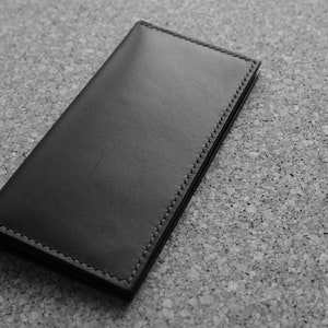 Sam's Wallet / Slim Long Wallet / Full Grain Leather Long Wallet - Etsy