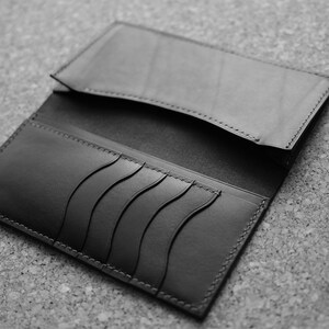 Sam's Wallet / Slim Long Wallet / Full Grain Leather Long Wallet - Etsy