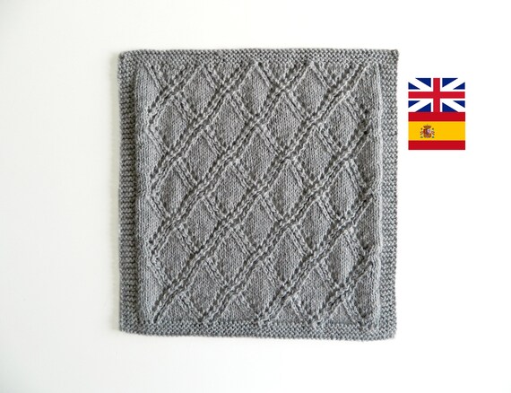 LACE Square KNITTING PATTERN Lace Blanket Block English and | Etsy