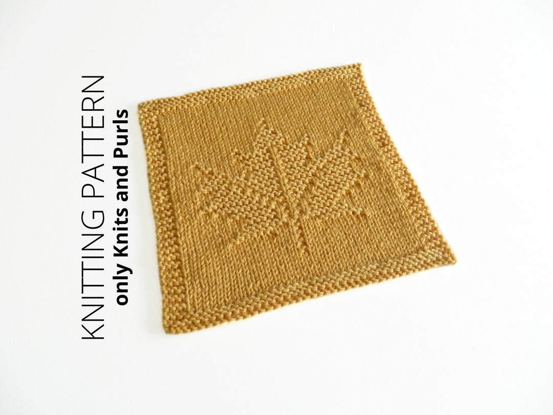 MAPLE LEAF Dishcloth, Maple Leaf Knitting Pattern, Canada Knitting ...