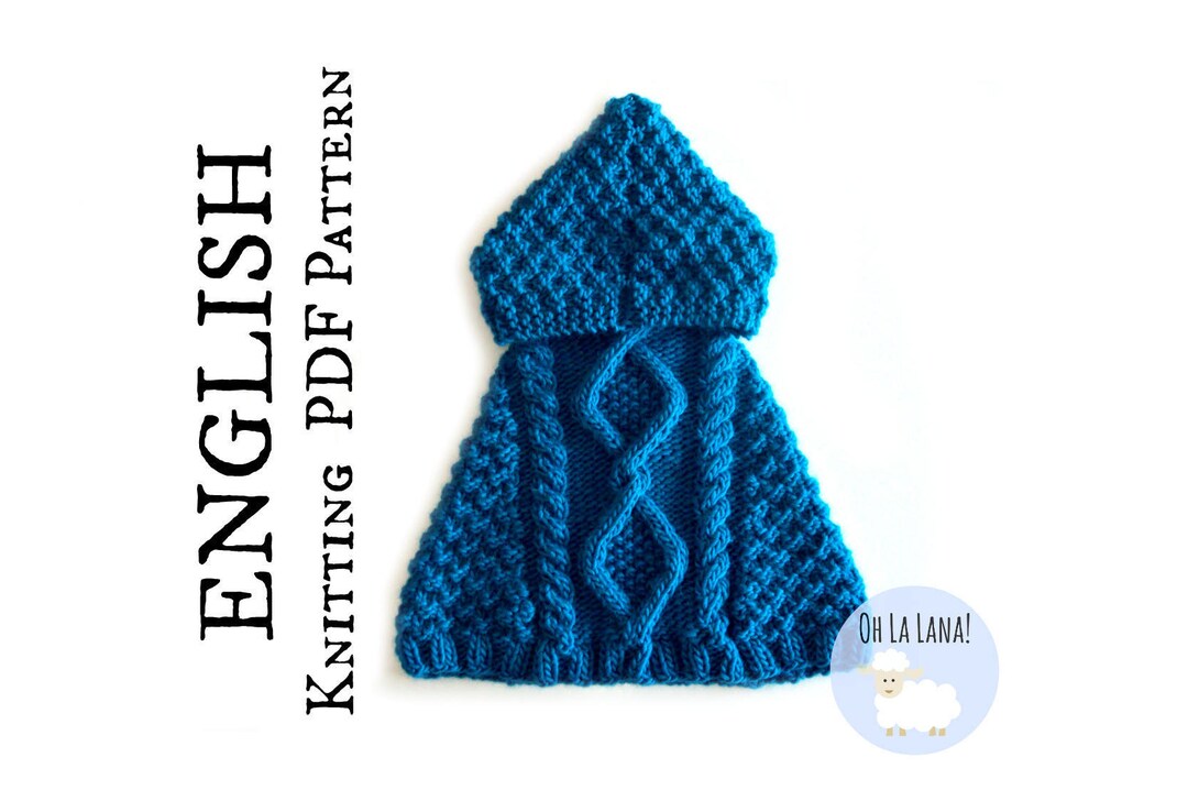 Esquel Baby Poncho KNITTING PATTERN, Knit Baby Poncho Pattern With ...