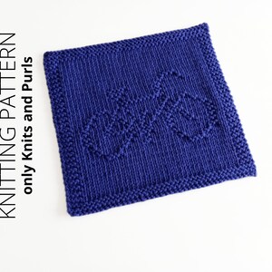 BICYCLE Knitting PATTERN, Bicycle Dishcloth, Bicycle Pattern, Easy ...