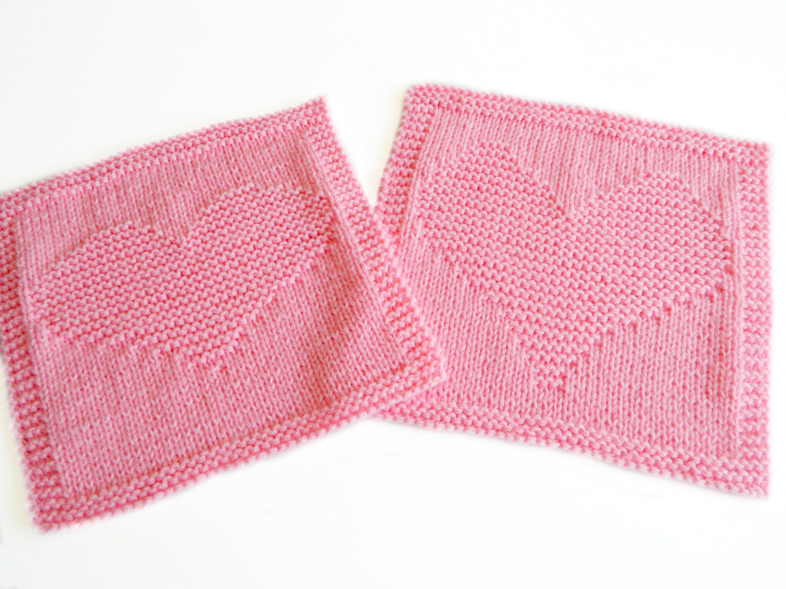 Heart Dishcloth Knitting Pattern, Beginner Valentine's Day Knit (PDF ...