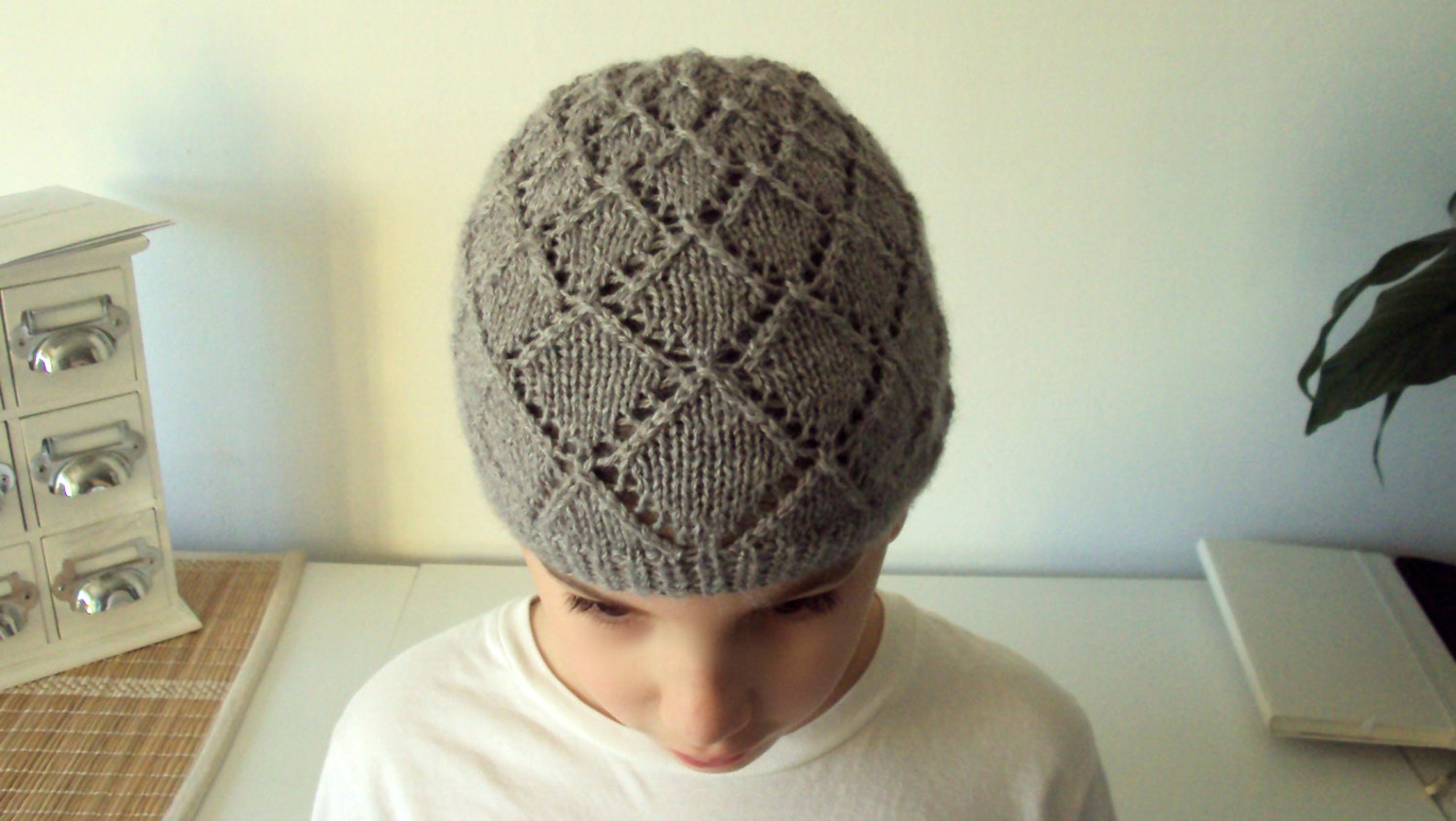 Diamonds Beanie Knitting PATTERN - Children and Adult Sizes - ENGLISH ...
