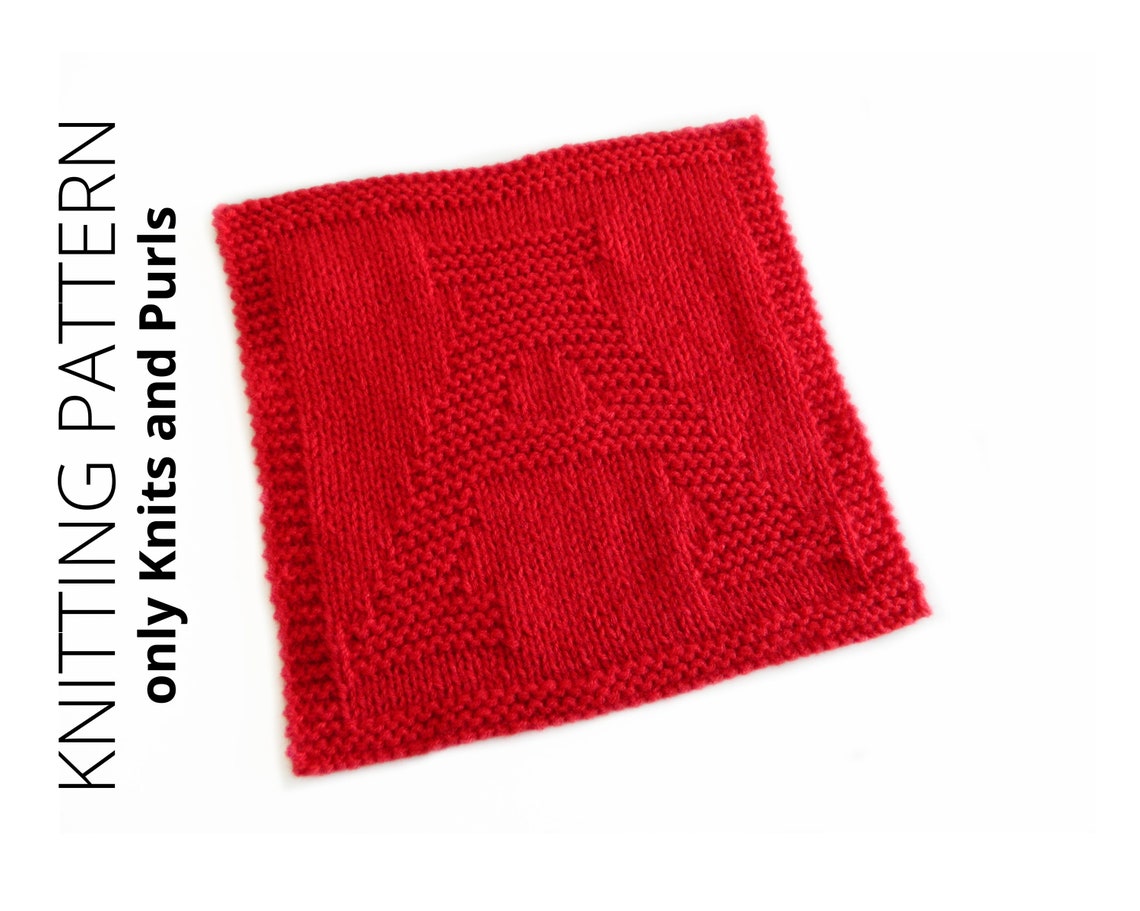 ALPHABET Collection - 26 Knitting Patterns for Letters - Beginner Knit ...