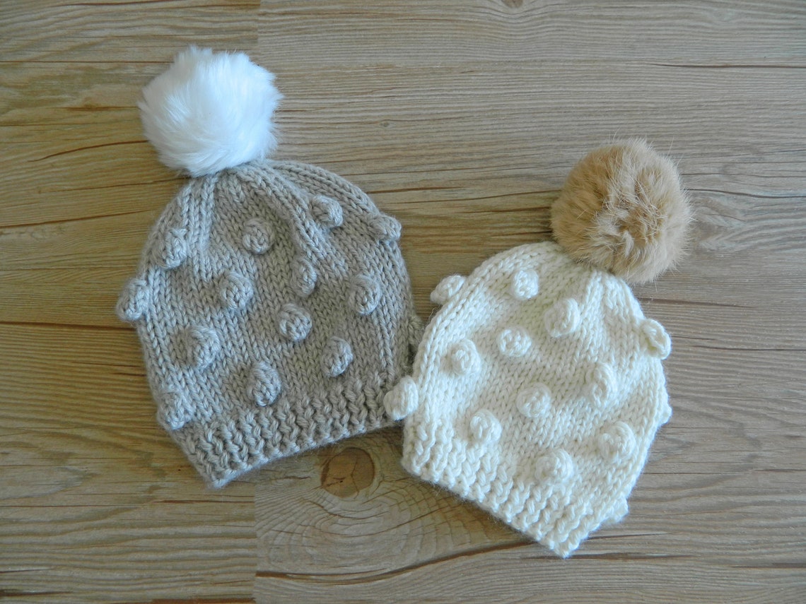 POPCORN Hat Knitting Pattern for Babies Toddlers and ADULTS | Etsy