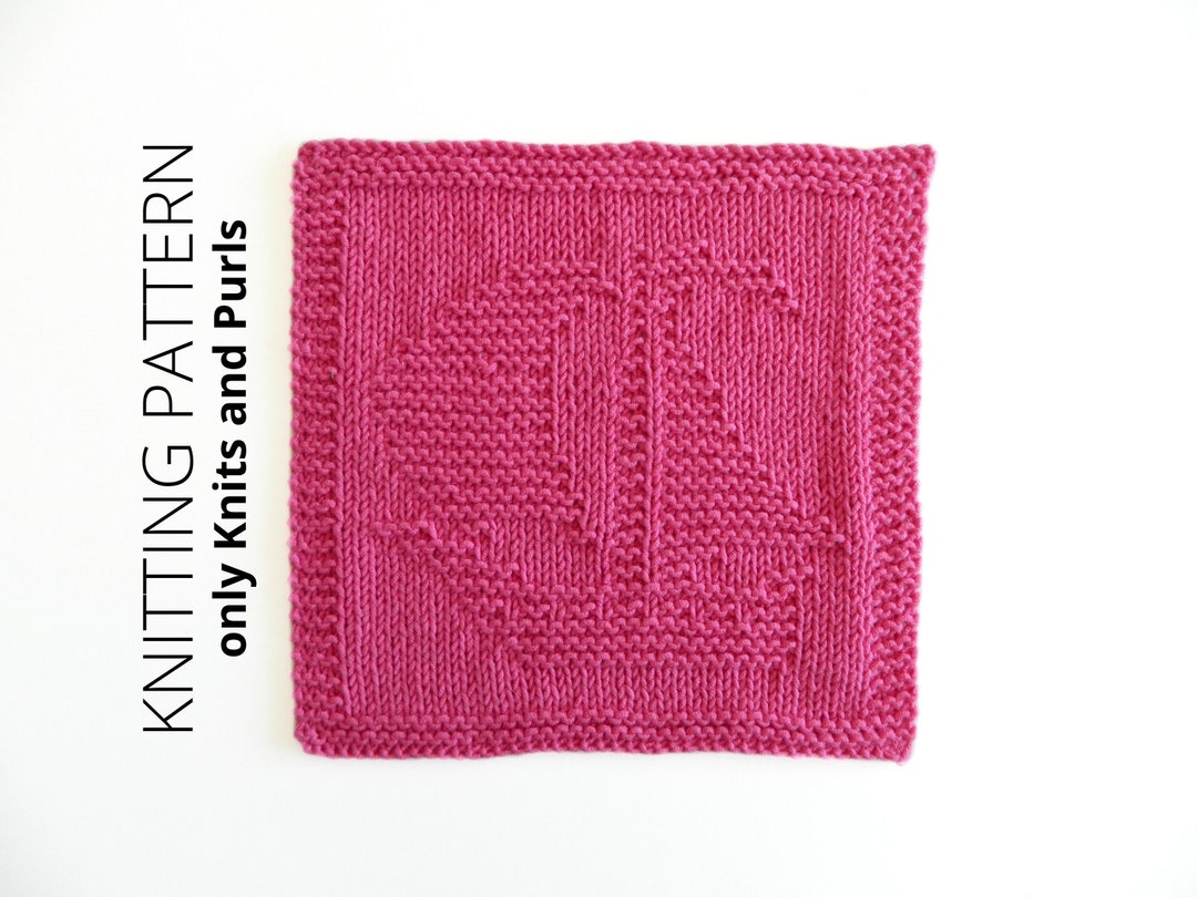 SAILBOAT Dishcloth Knitting PATTERN, Sailboat Pattern, I Love Sailing ...