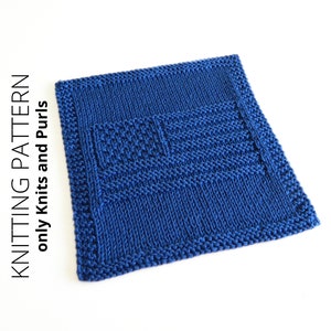 USA FLAG Dishcloth, USA Flag Knitting Pattern, American Knitting ...