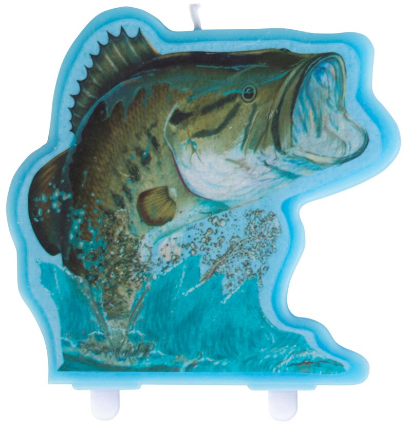 Bass Fishing Candle Cake Topper/large Bass Cake Candle Decoration - Etsy