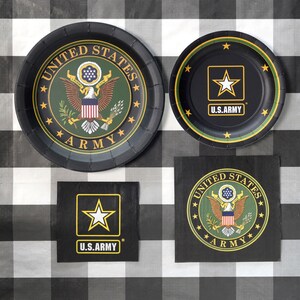 US Army Party Plates/ USA Army Party Plates/ American Military Party ...