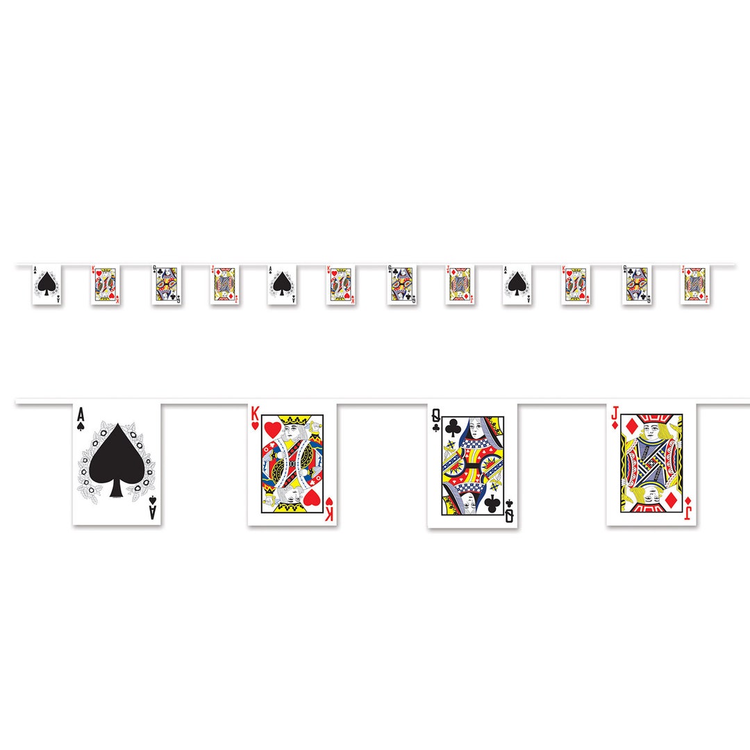 Casino Night Party Banner/deck of Cards Party Banner/poker Banner/poker ...