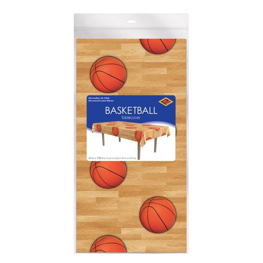 Basketball Court Plastic Tablecover/basketball Party Tablecover ...