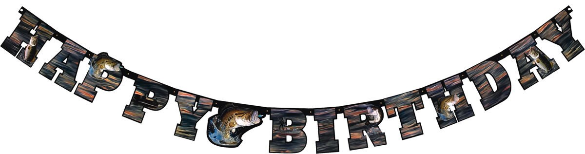 Bass Fishing Birthday Banner - Fisherman Theme Party - Etsy