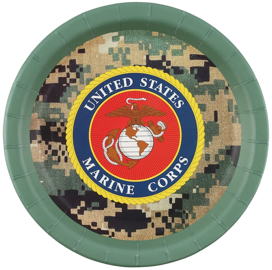 Officially Licensed Product United States Marine Core Party Plates/usmc ...