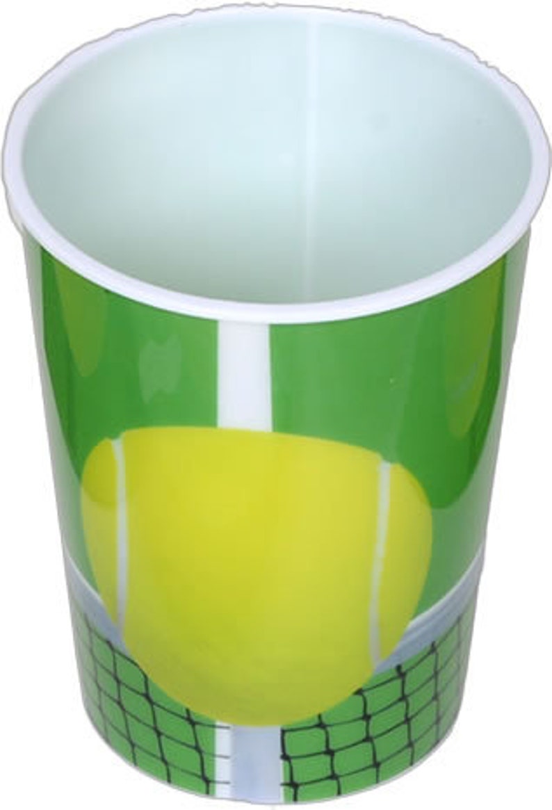 Tennis Themed Party Cups/plastic Tennis Themed Cups/tennis - Etsy