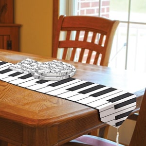 Musical Table Runner/piano Key Table Runner/keyboard Table Runner ...