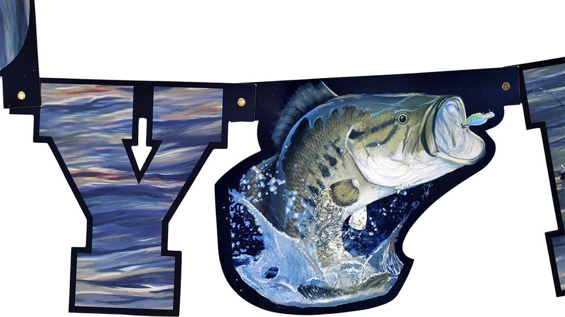 Bass Fishing Birthday Banner - Fisherman Theme Party - Etsy