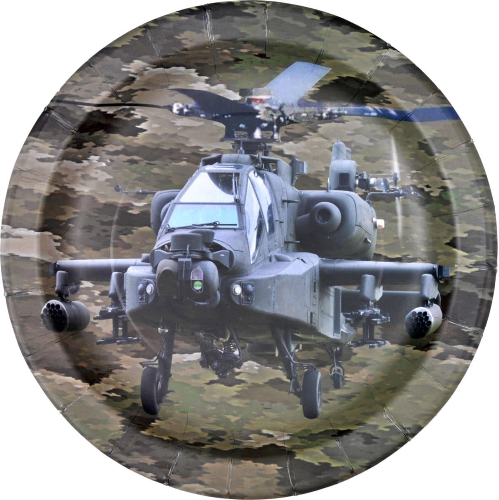 American Heroes Apache Helicopter Plates/ Military Plates /8 Count ...