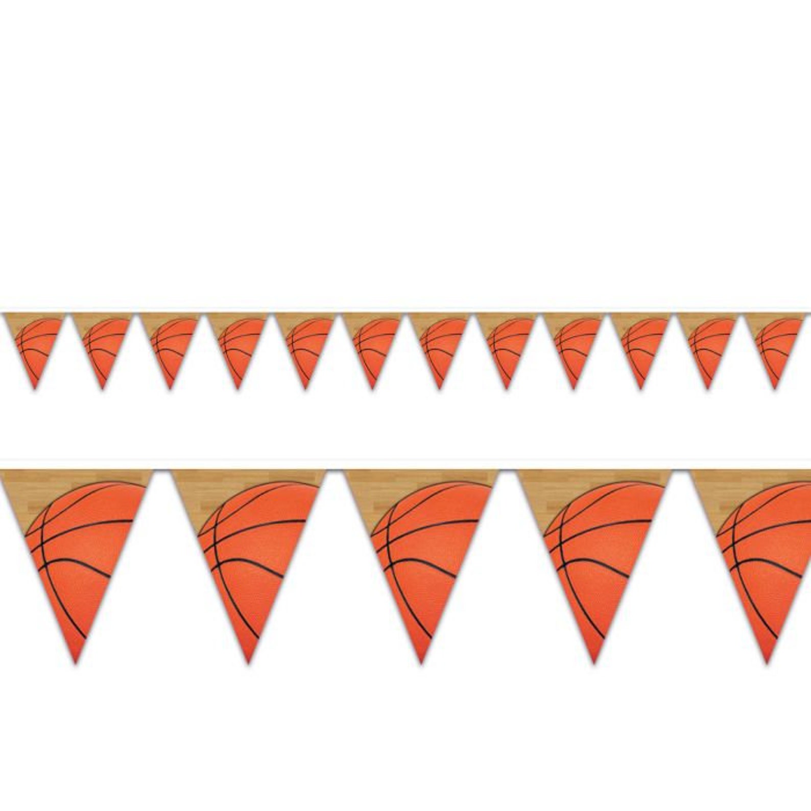 Basketball Party Pennant Banner 12 Feet Long/basketball Themed 12 Foot ...