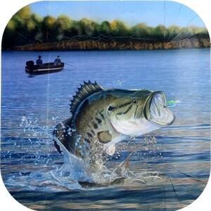Bass Fish Party Plates/ Fisherman Party Plates/ Bass Fishing Square ...