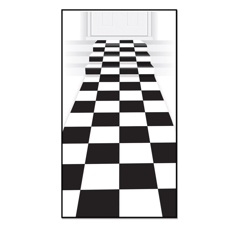 Black and White Checkered Aisle Runner/race Car Aisle - Etsy