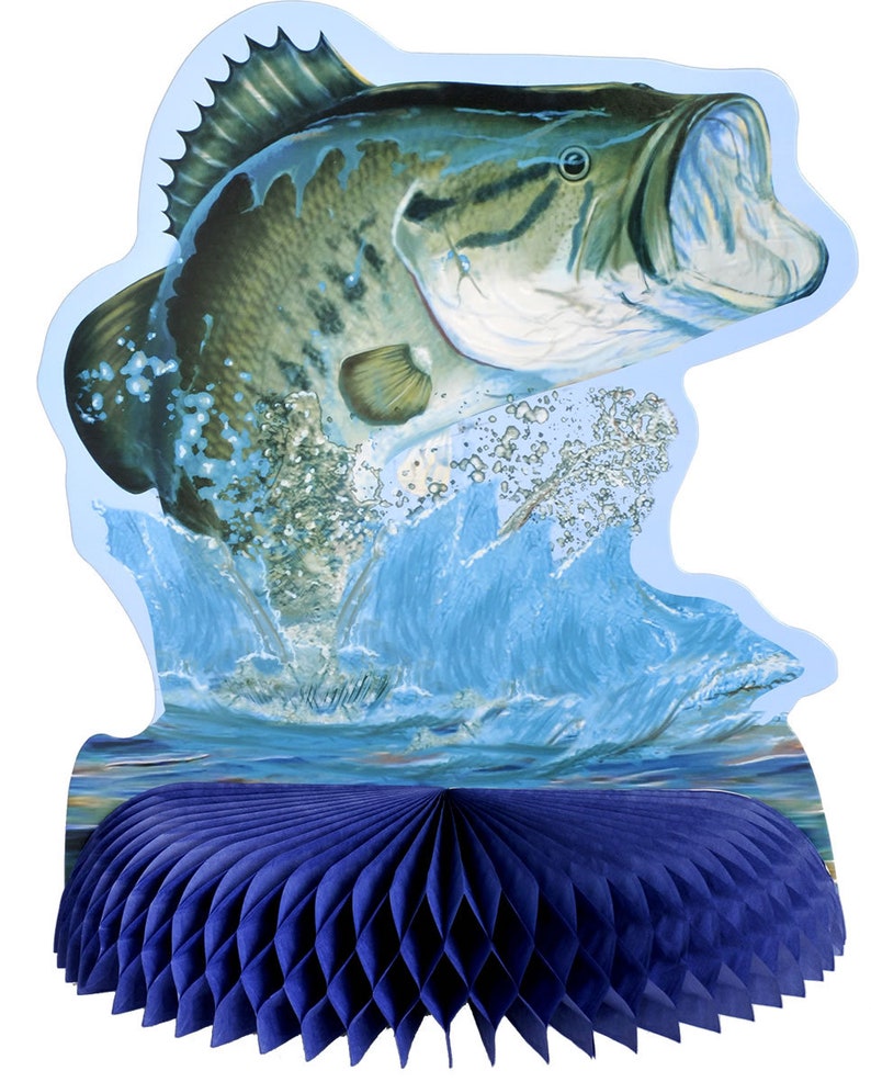 Bass Fishing Table Centerpiece/bass Fishing Party Table Centerpiece ...