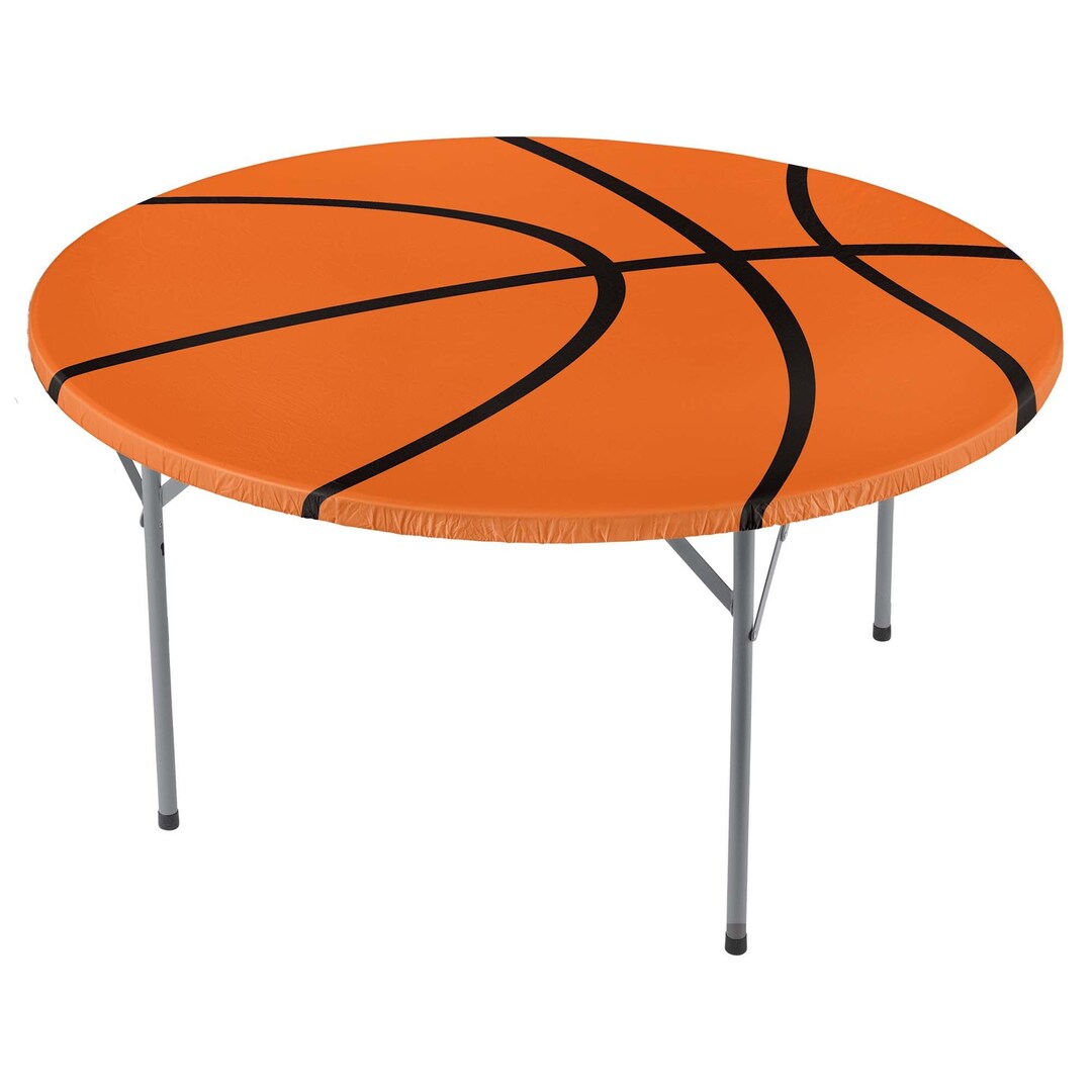 Basketball Party Round Tablecover/deluxe Stay Put Round Basketball ...