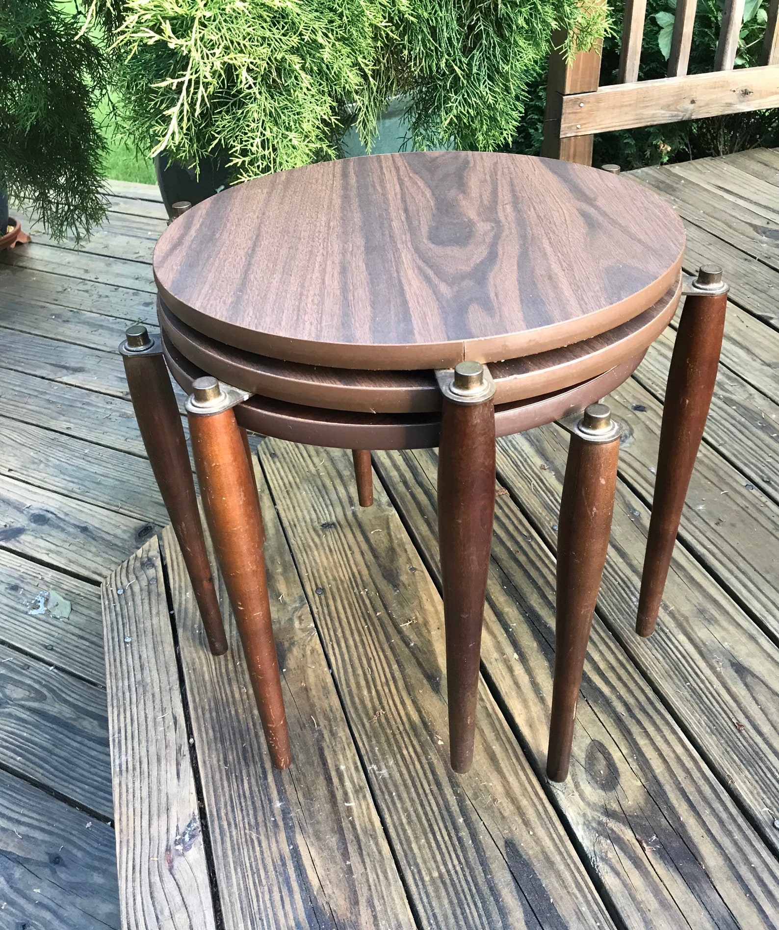 Mid Century Stacking Tables/mid Century Nesting Tables/retro - Etsy